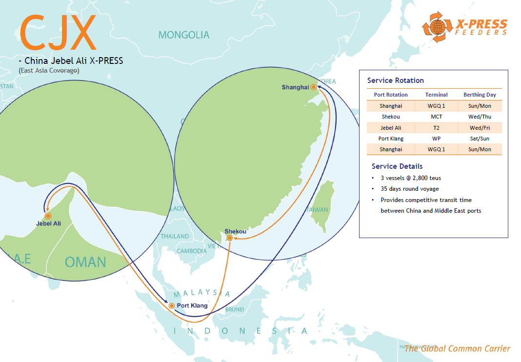 Launch of China Jebel Ali X-Press (CJX)