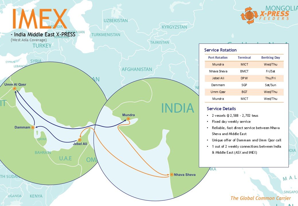 New Service Launch - India Middle East X-Press (IMEX)